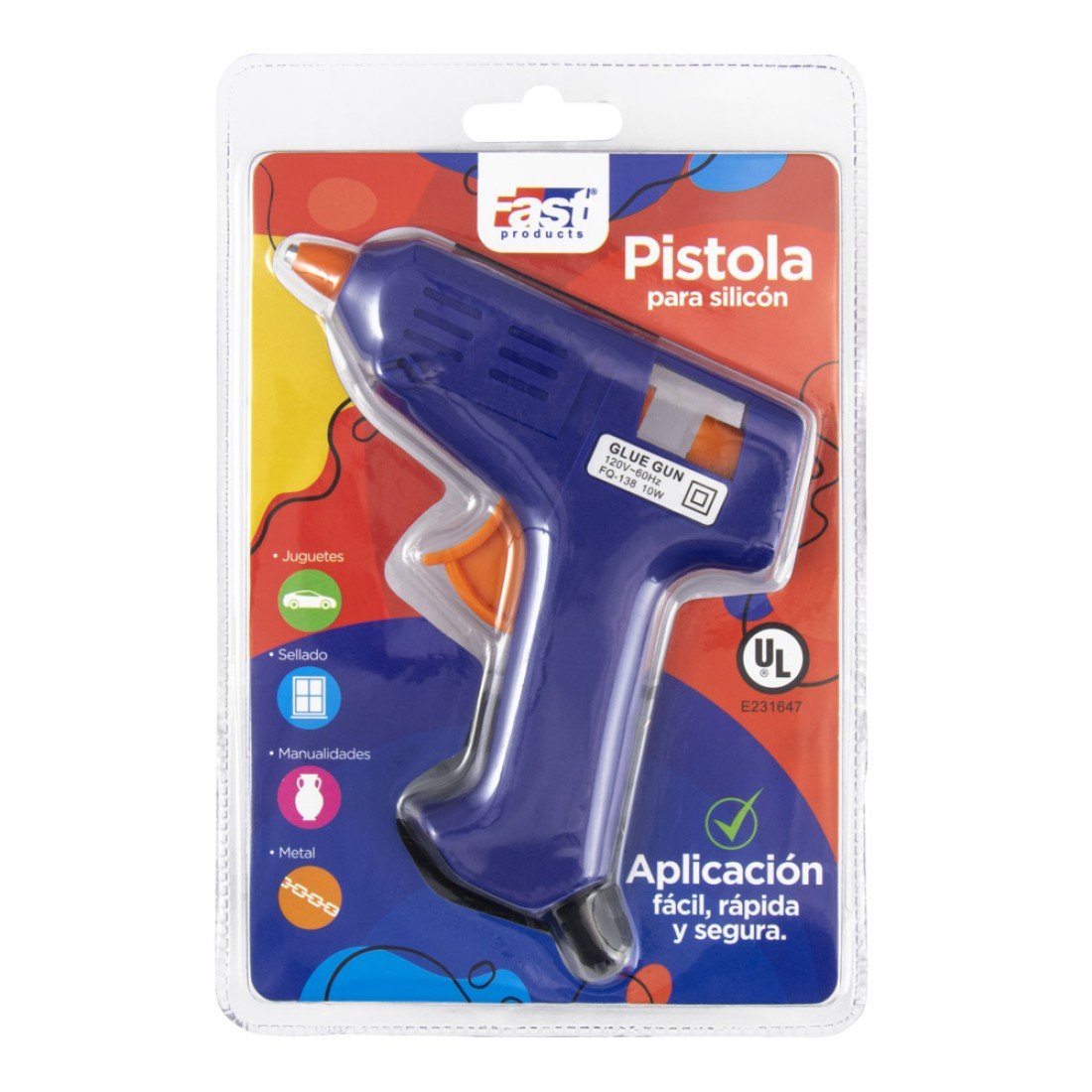 PISTOLA PARA SILICON FAST FL-138 PEQUEÑA 10W AZUL - Magic Pen